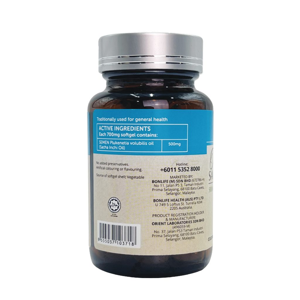 Sacha Inchi Oil Softgels - Bonlife (M) Sdn Bhd