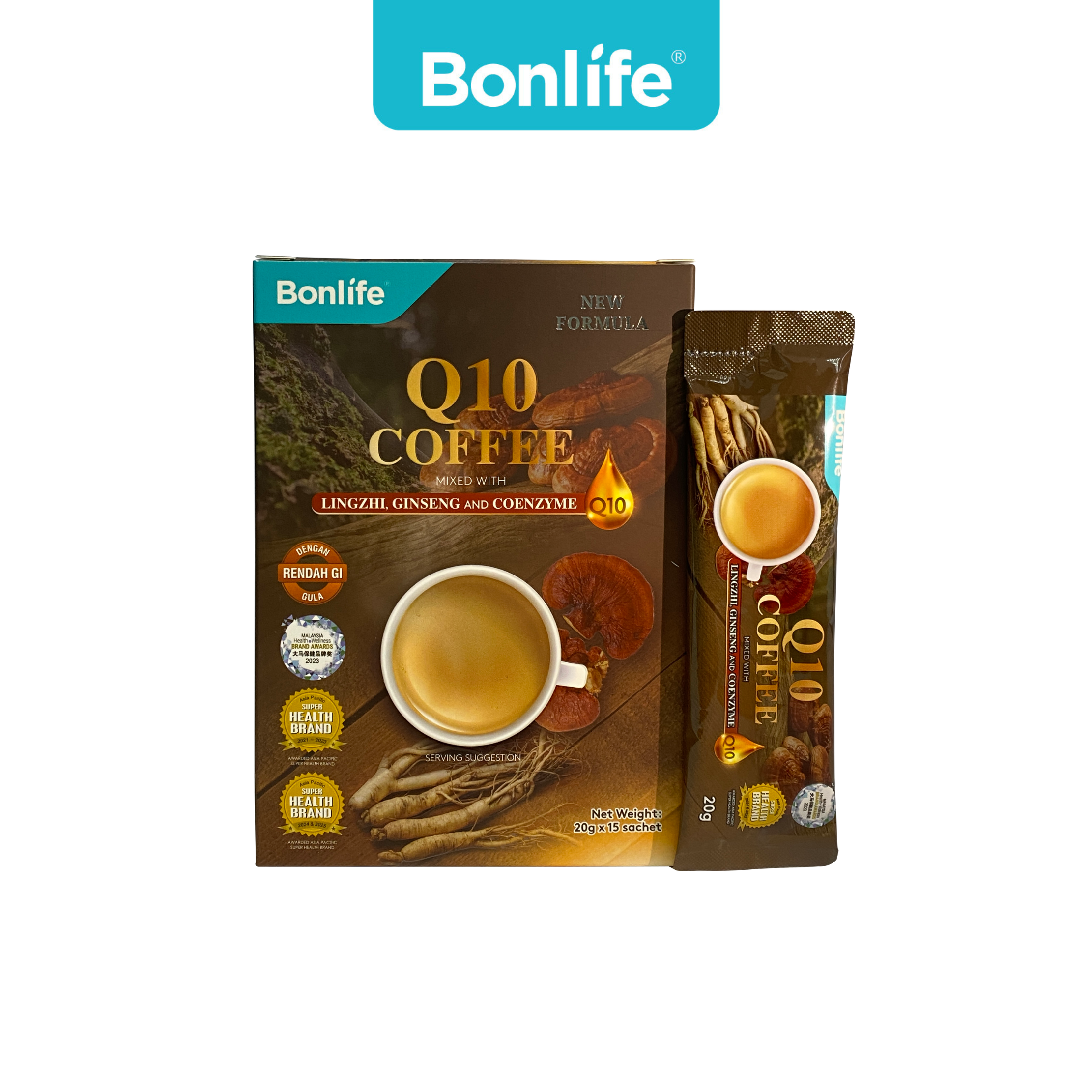Q10 Coffee mixed with LINGZHI, GINSENG and COENZYME Q10 – Bonlife (M ...